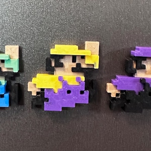 3D Printed Mario Brothers Magnets - Custom Fridge Decoration Set - Etsy