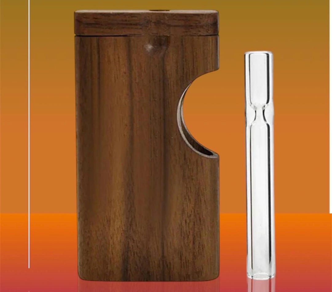 Handcrafted Walnut Wooden Dugout With Glass Onehitter - Etsy