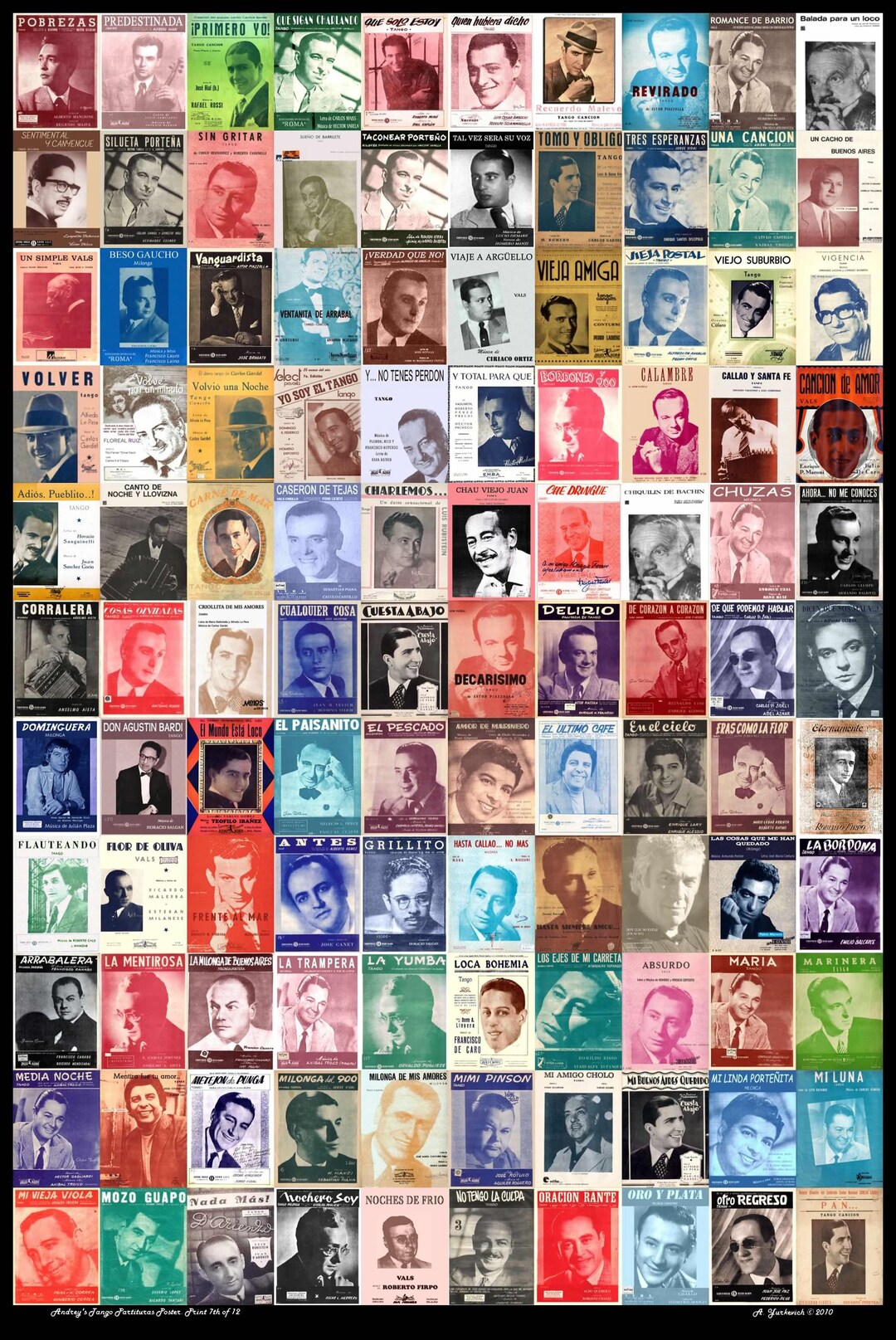 Vintage Tango Sheet Music Poster 7/12 best for 20x30 Print Digital ...