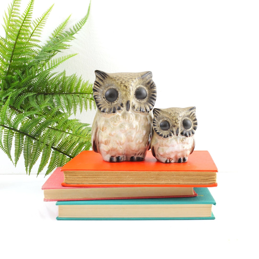 Vintage Howard Pierce Owls Pair / Mid Century Howard Pierce Mama Owl ...