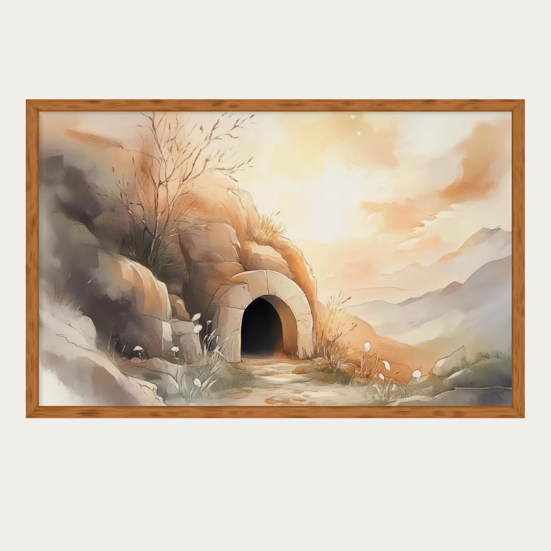 The Empty Tomb | He is Risen | Resurrection Morning | Print Art ...