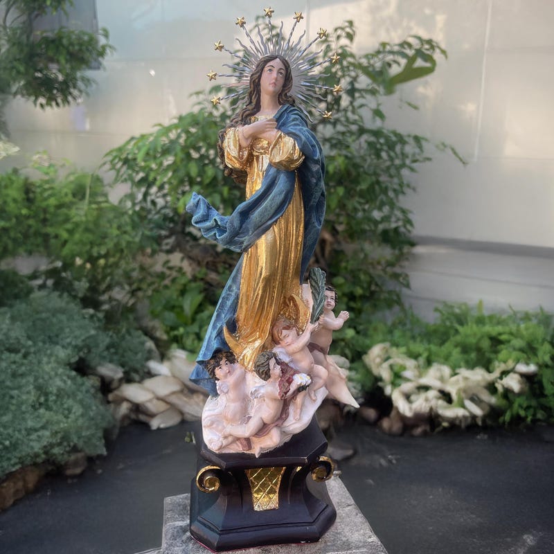 Immaculate Conception Statue - Etsy