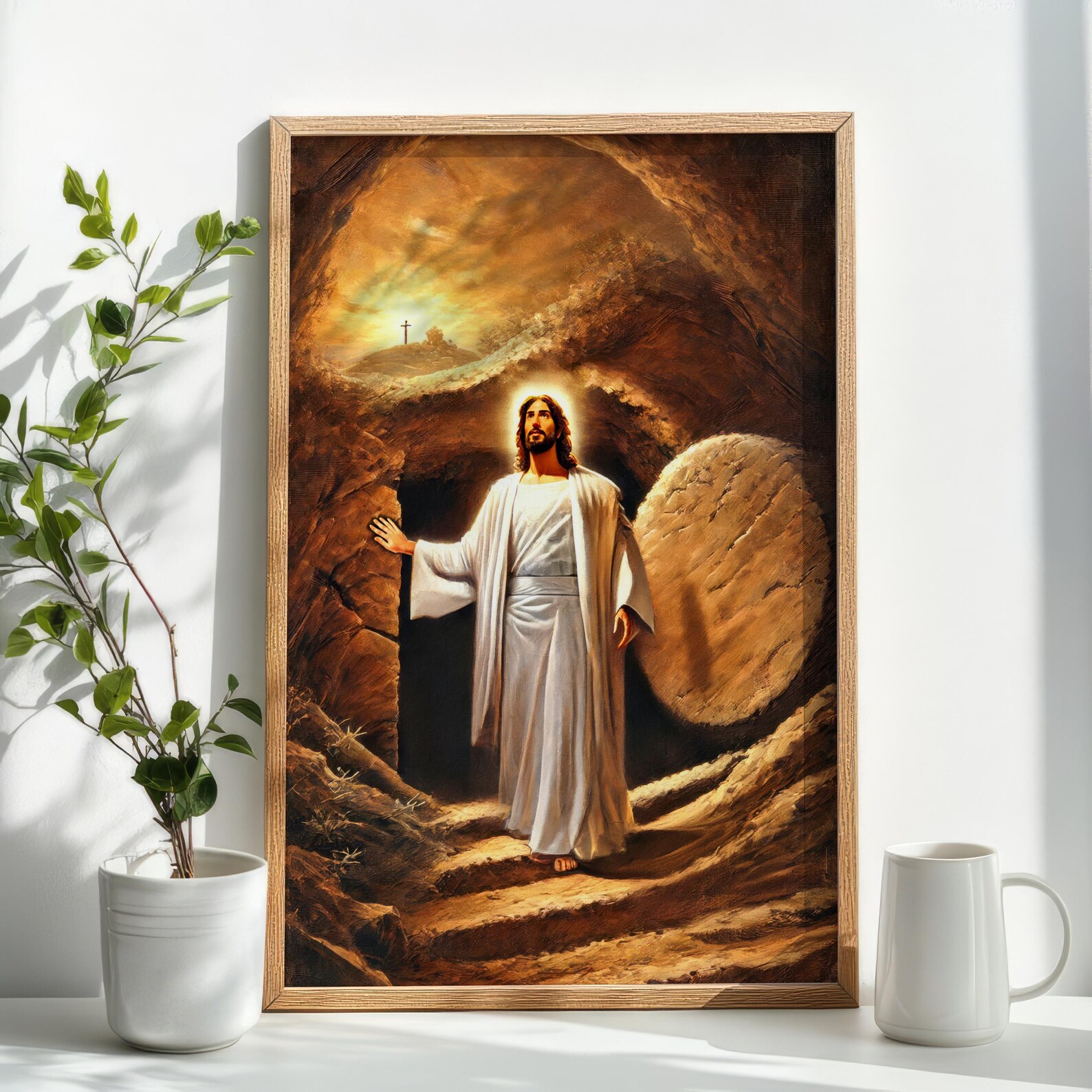 He is Risen | the Tomb is Empty | Jesus Leaving the Garden Tomb | Print ...