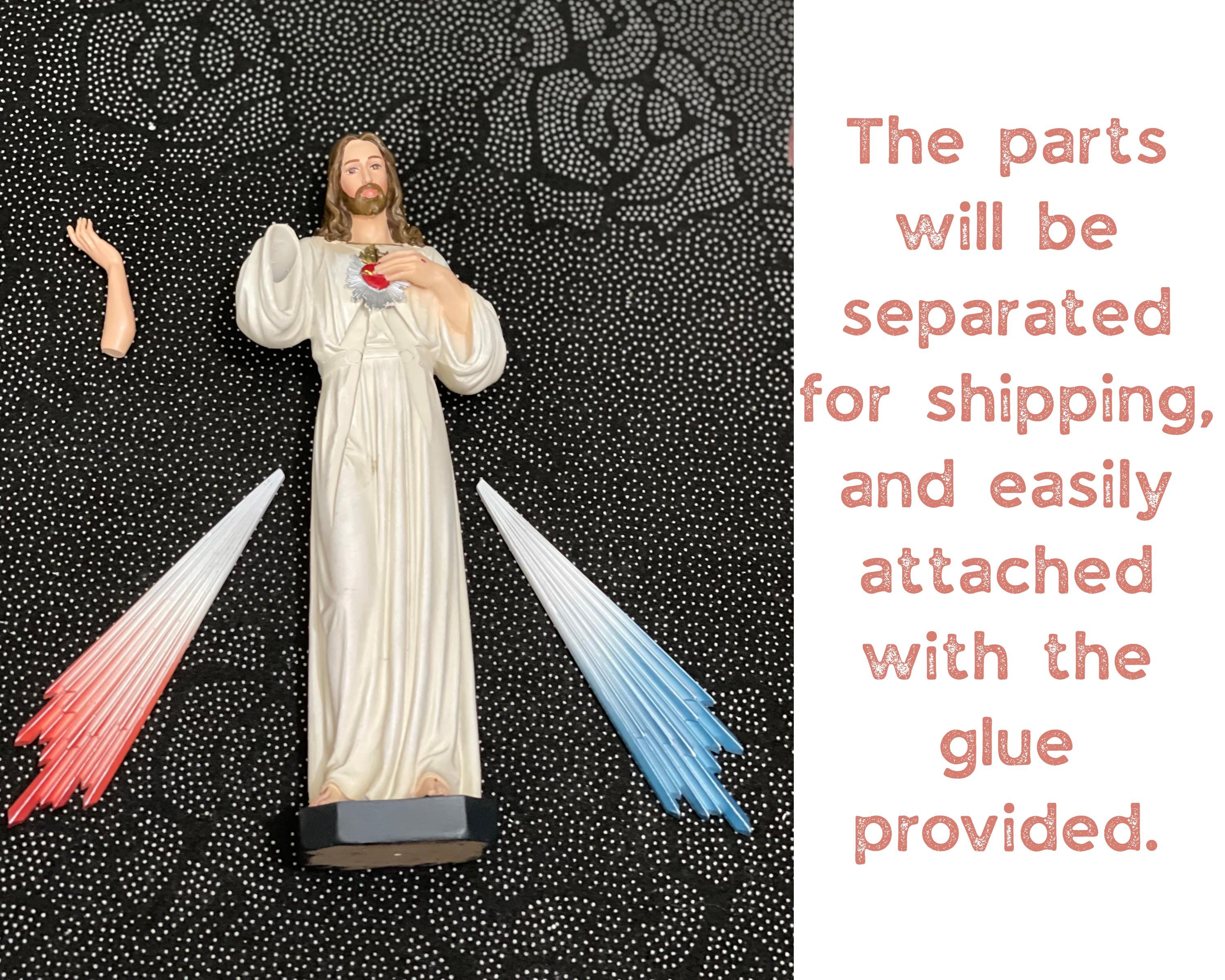 Divine Mercy Jesus Statues 15cm - 25cm | Hand-painted Composite Statue ...