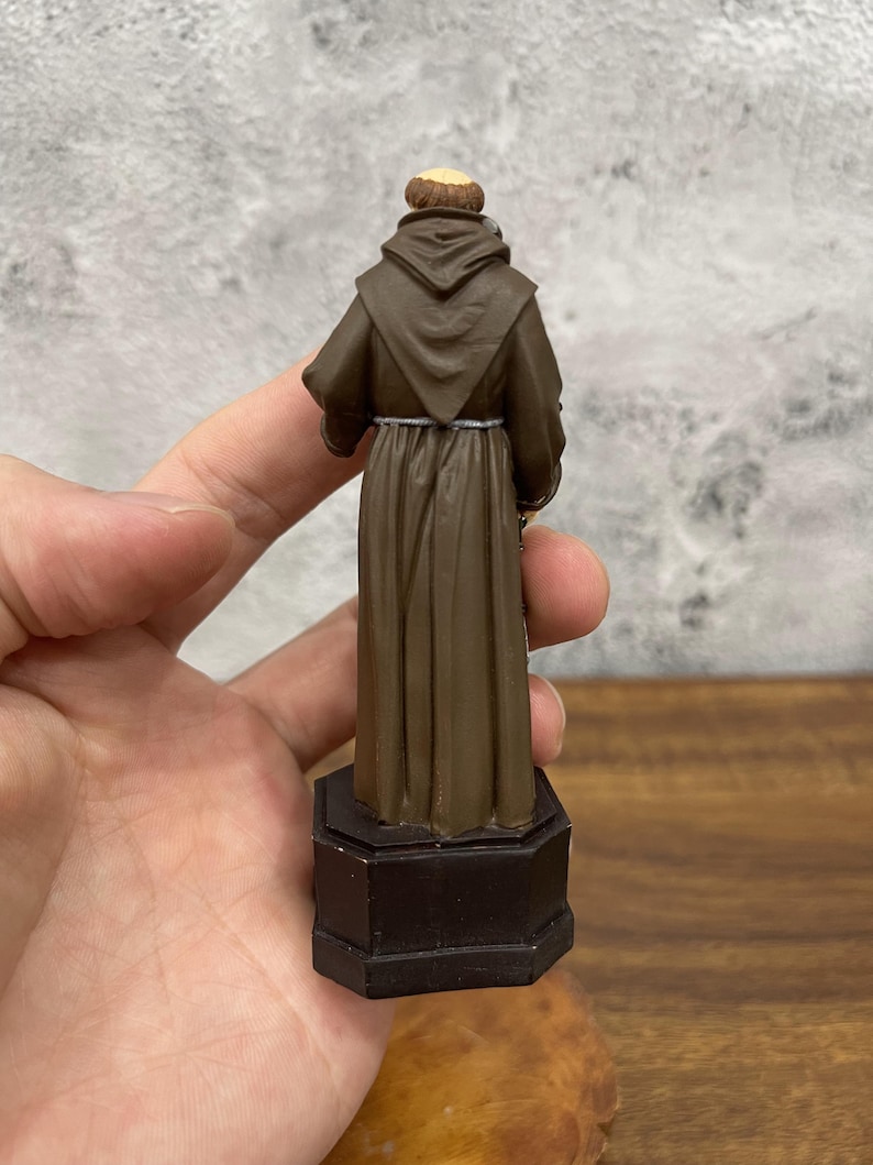 Hand-painted Saint Anthony of Padua Statue 10 Cm | Handcrafted Catholic ...