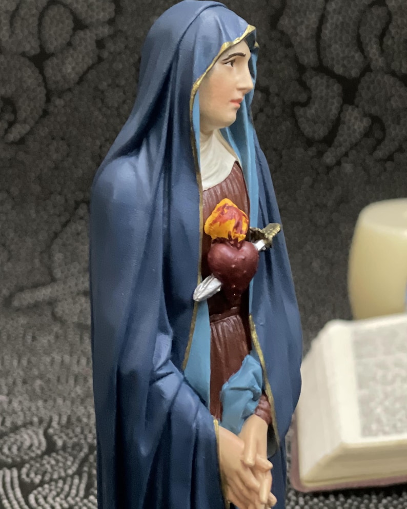 Statue of Our Lady of Sorrows | Virgin Mary | Piercing Heart | Catholic ...