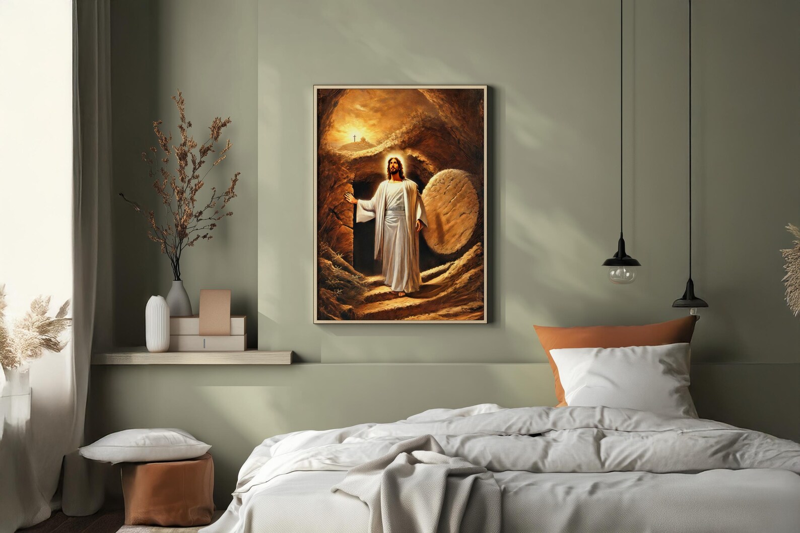 He is Risen | the Tomb is Empty | Jesus Leaving the Garden Tomb | Print ...