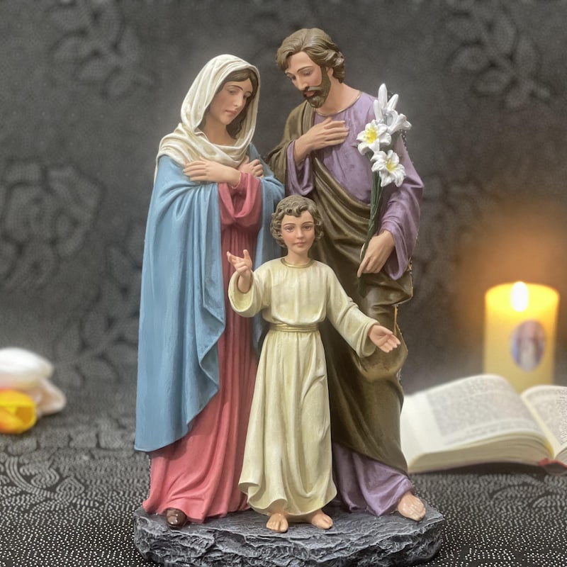 Holy Family Statue Stone - Etsy