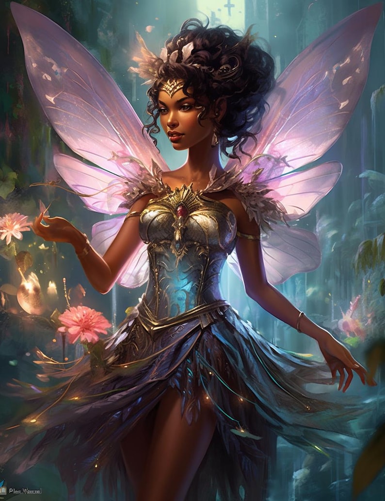 Black Fairies Coloring Pages - Etsy