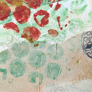 Original Abstract Flower Collage, Small Original Art, Affordable ...