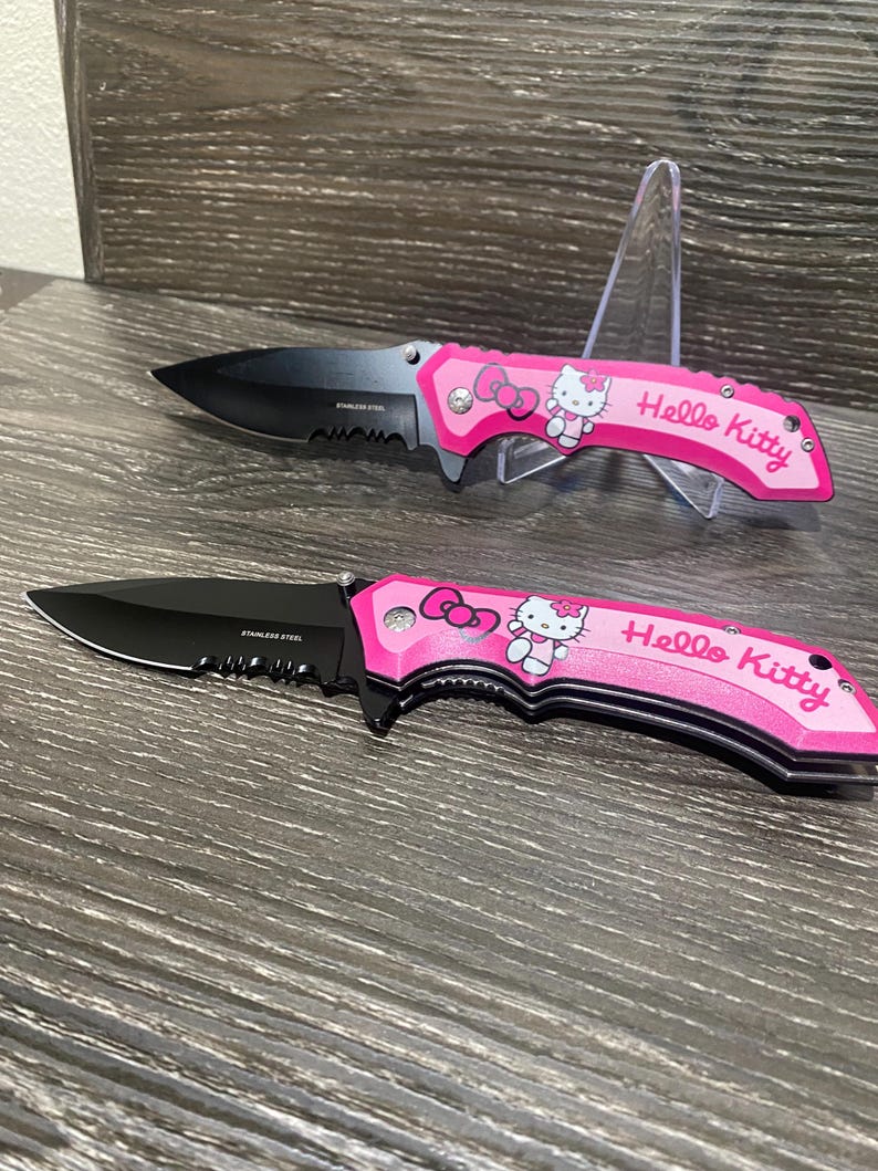 Collectible Hello Kitty Spring Assisted Hunting Knife - Etsy Australia
