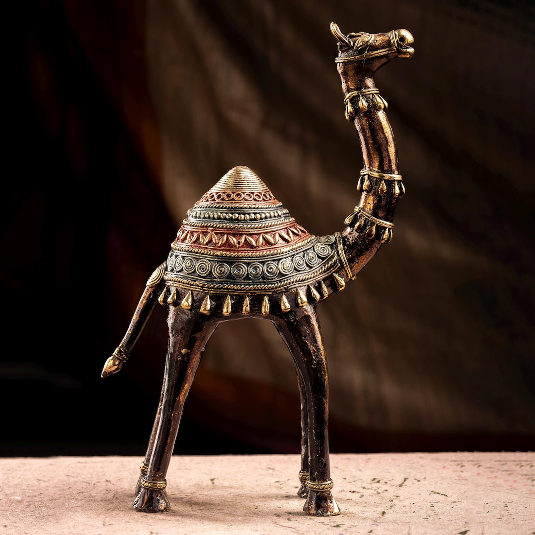 100% Handmade Camel Sculpture, Indian Tribal Art, Metal Camel Sculpture ...