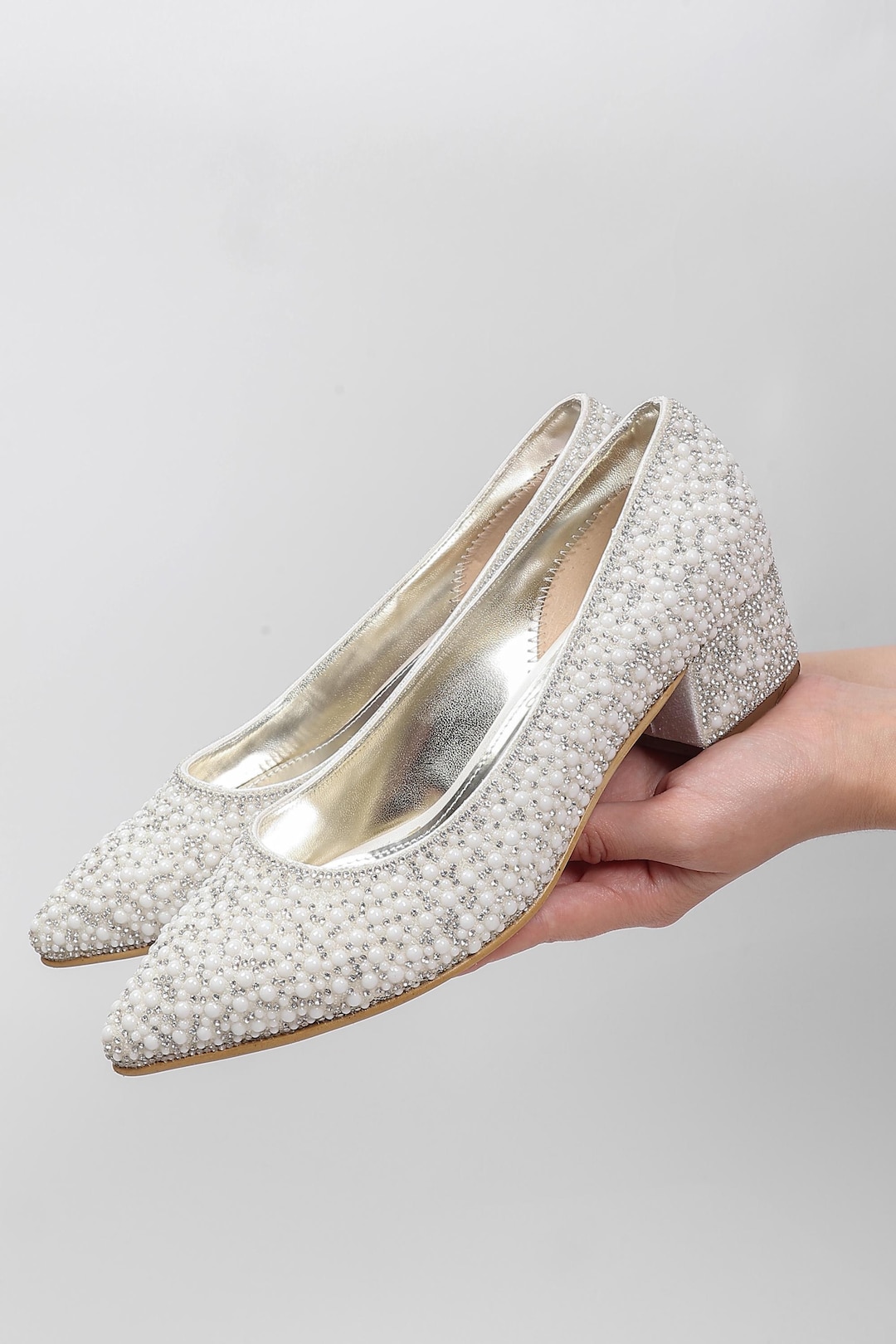Pearl Beaded Wedding Heels: Gemstone Sparkly Block Heel Shoes - Etsy