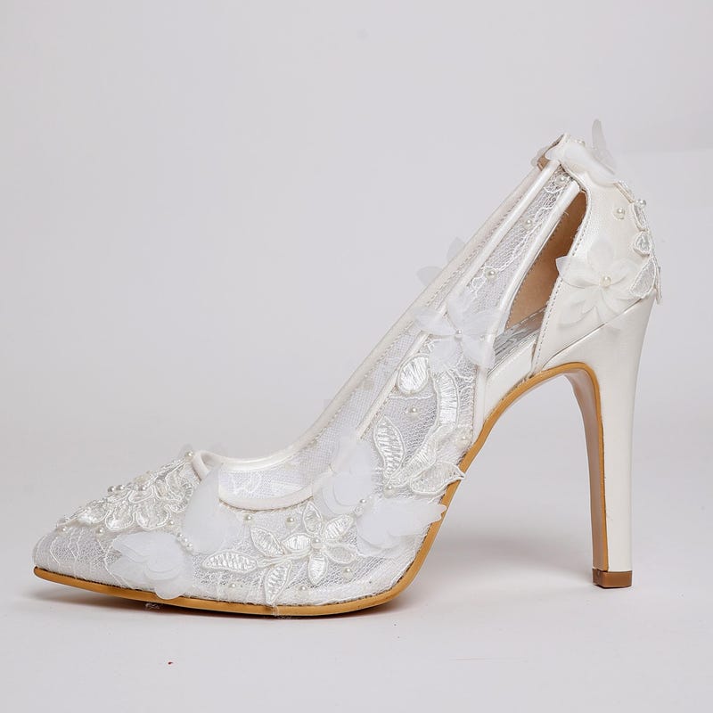 Lace Bridal Heels - Etsy