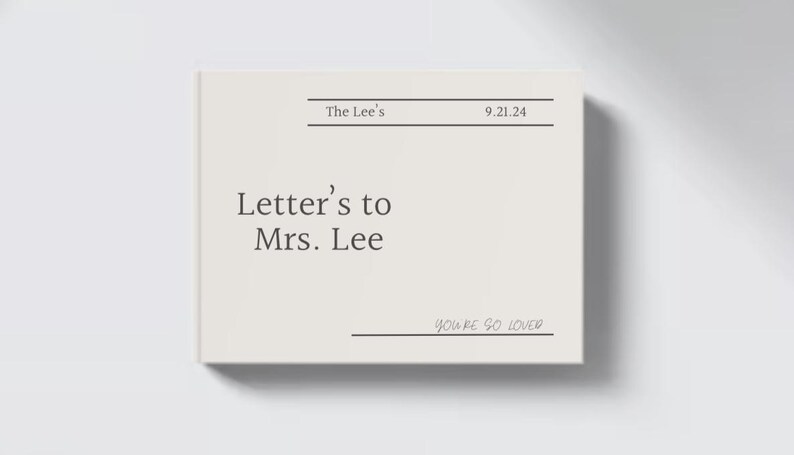 Letters to the Bride Book Template: Customizable Wedding Keepsake ...