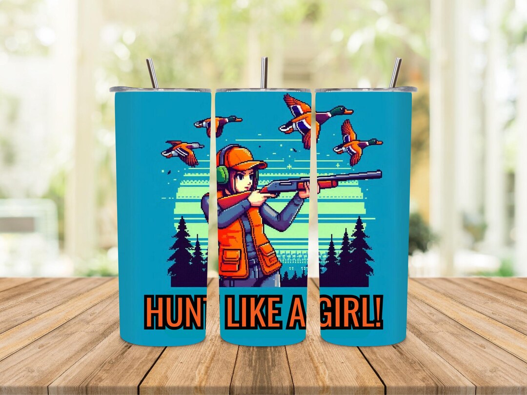 Wild Spirit Huntress Duck Hunting Pixel Art Retro Outdoor Adventure ...