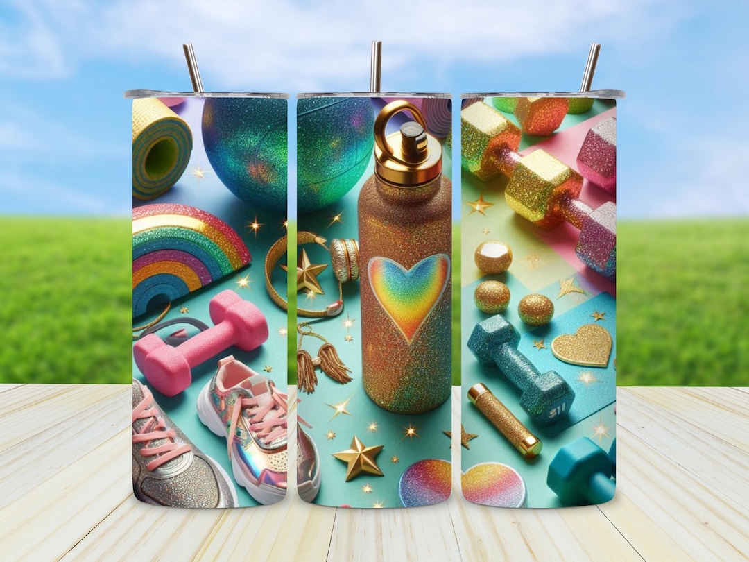 Gym Tumbler Wrap: 3D Fitness Sublimation Design (20oz, PNG Digital ...