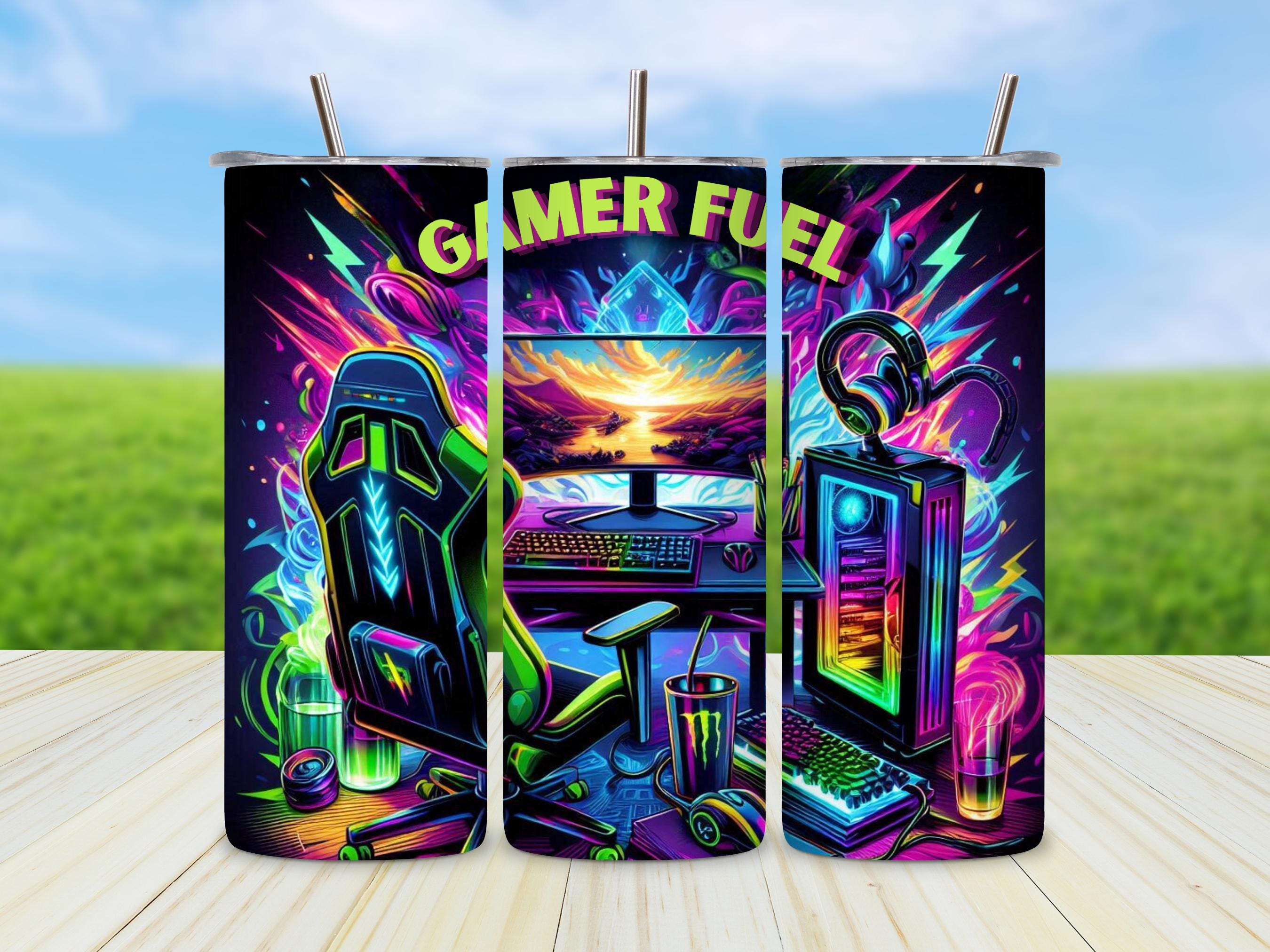 Gamer Fuel Tumbler Wrap: PC Gaming Sublimation Design (digital Download ...