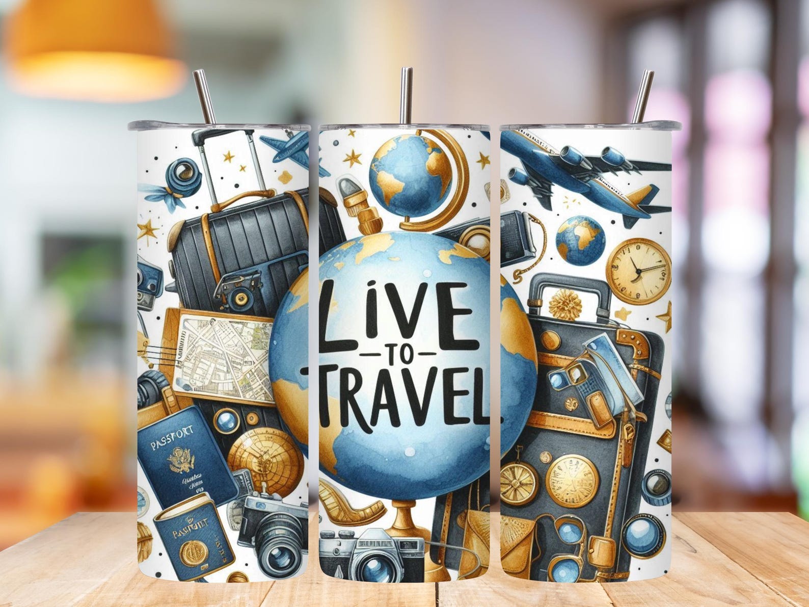 Travel Tumbler Wrap, World Traveler PNG Design, 20oz Skinny Wrap, Girls ...