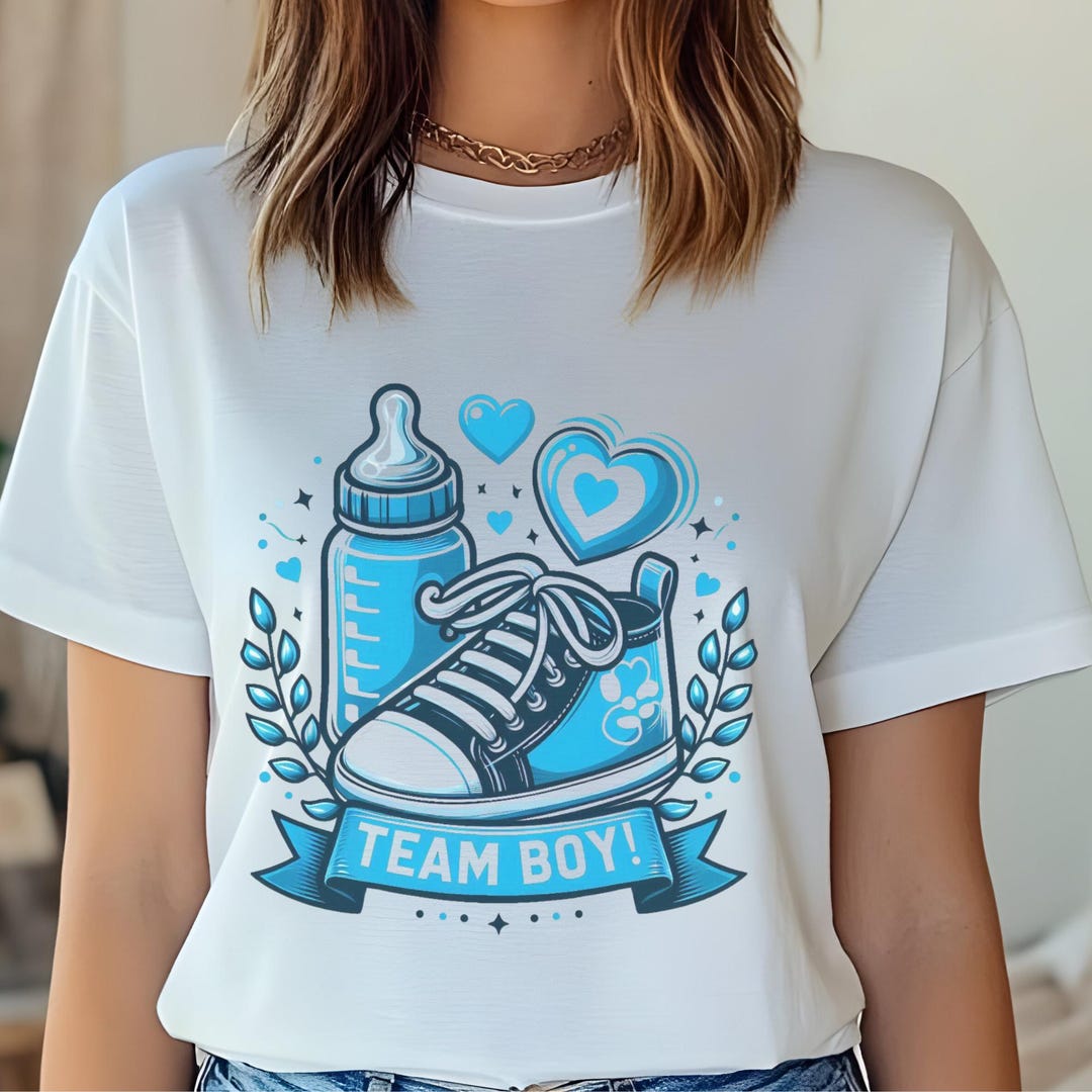 Team Boy PNG Design, Baby Boy Sublimation PNG, Gender Reveal Shirt ...