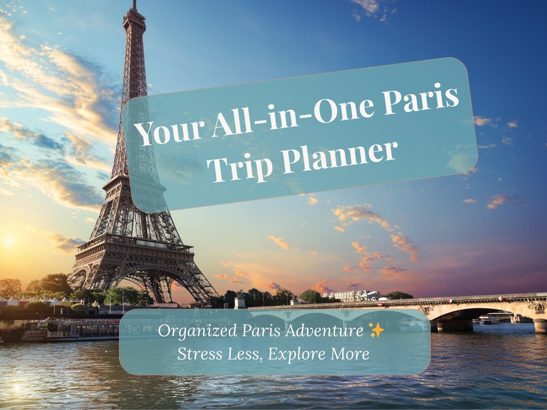 Paris Trip Planner: Editable Itinerary, Packing List (digital Download ...