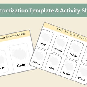 Flashcards Kids Color Matching Flashcards Preschool Learning Flashcards ...