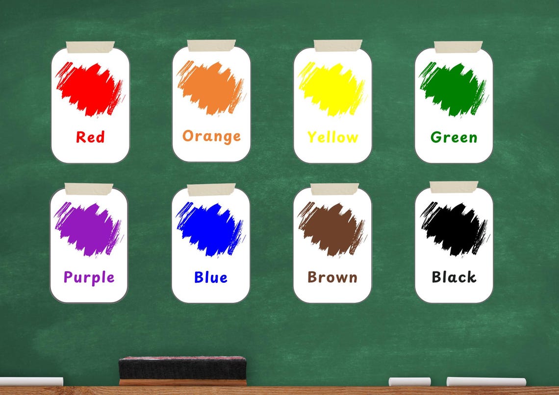 Flashcards Kids Color Matching Flashcards Preschool Learning Flashcards ...