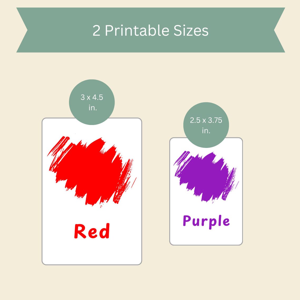 Flashcards Kids Color Matching Flashcards Preschool Learning Flashcards ...