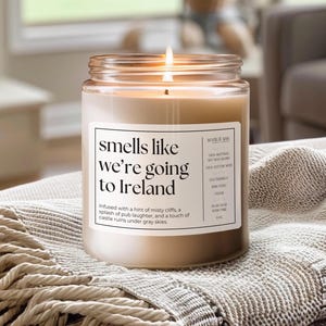 Trip to Ireland Candle, Customizable Ireland Candle, Ireland Surprise ...