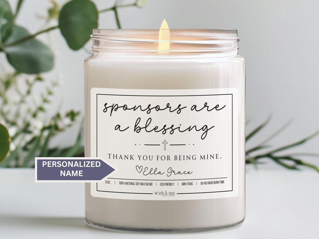 Custom Confirmation Sponsor Gift, Personalized Sponsors Are a Blessing ...