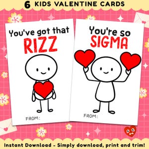 Slang Kids Valentines Day Cards - Funny Printable Tween & Teen School ...