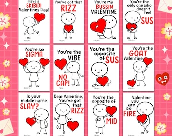 Slang Kids Valentines Day Cards - Funny Printable Tween & Teen School ...