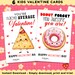 Food Valentine Cards for Kids, Kids Valentine Cards, Food Valentine ...