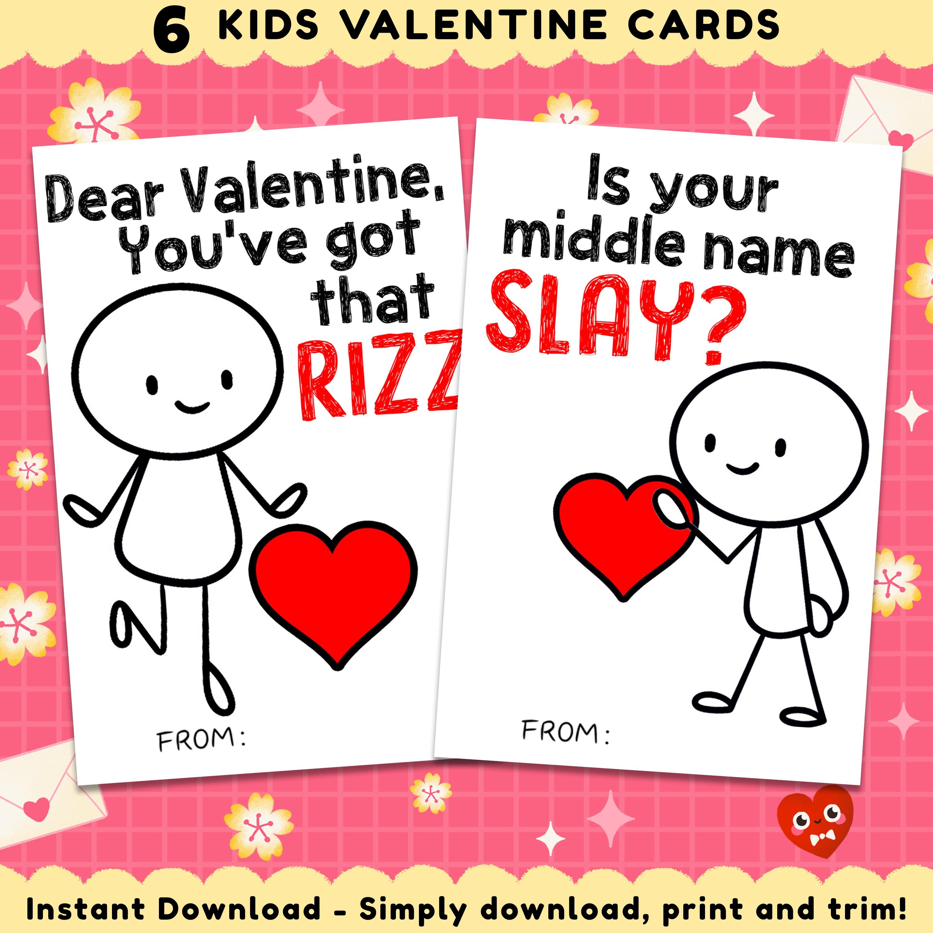 Slang Kids Valentines Day Cards - Funny Printable Tween Teen Valentines ...