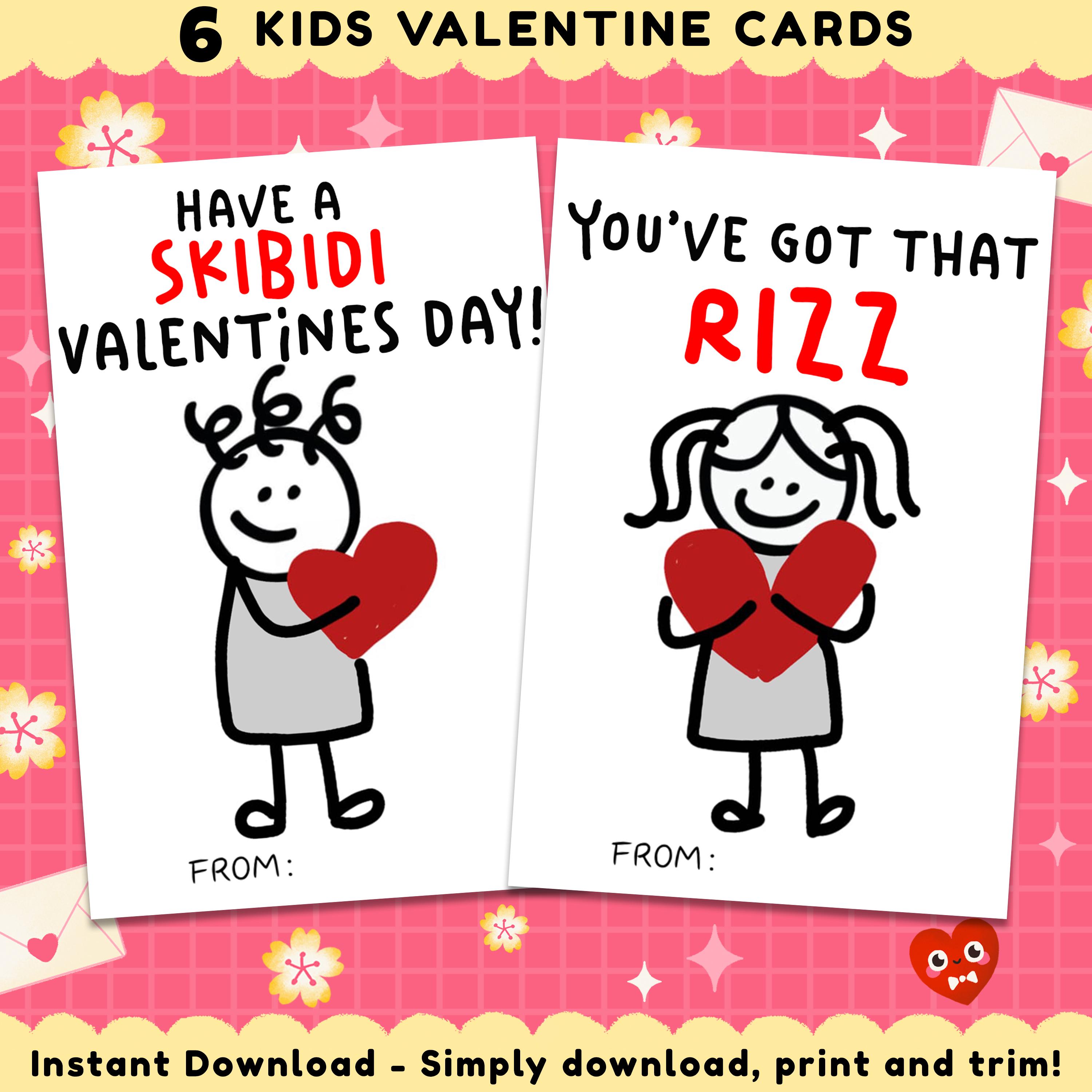 Slang Kids Valentines Day Cards - Funny Printable Tween & Teen School ...