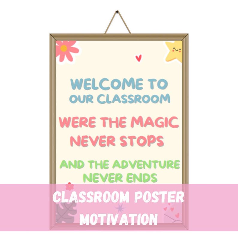 Welcome to Our Classroom Poster - Etsy