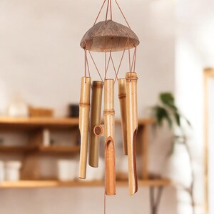 Handmade Bamboo Wind Chimes: Natural Outdoor Zen Decor - Etsy