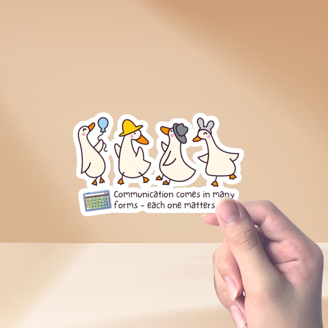 Communication AAC Advocacy Silly Goose Sticker: Speech & Behavior ...