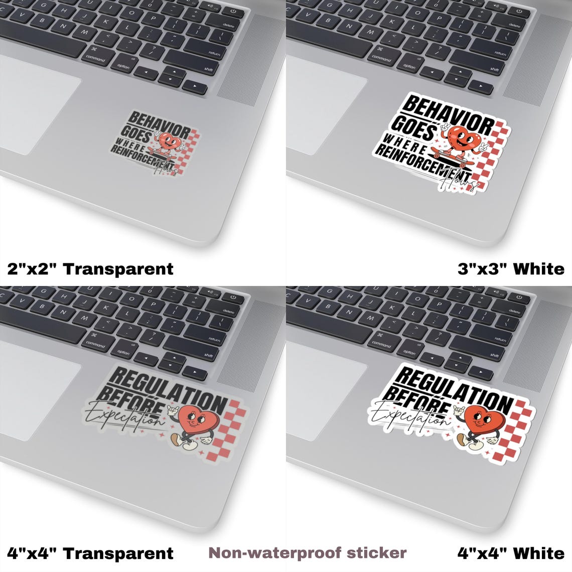Valentine Heart Behavior Goes Where Reinforcement Flows Sticker: ABA ...