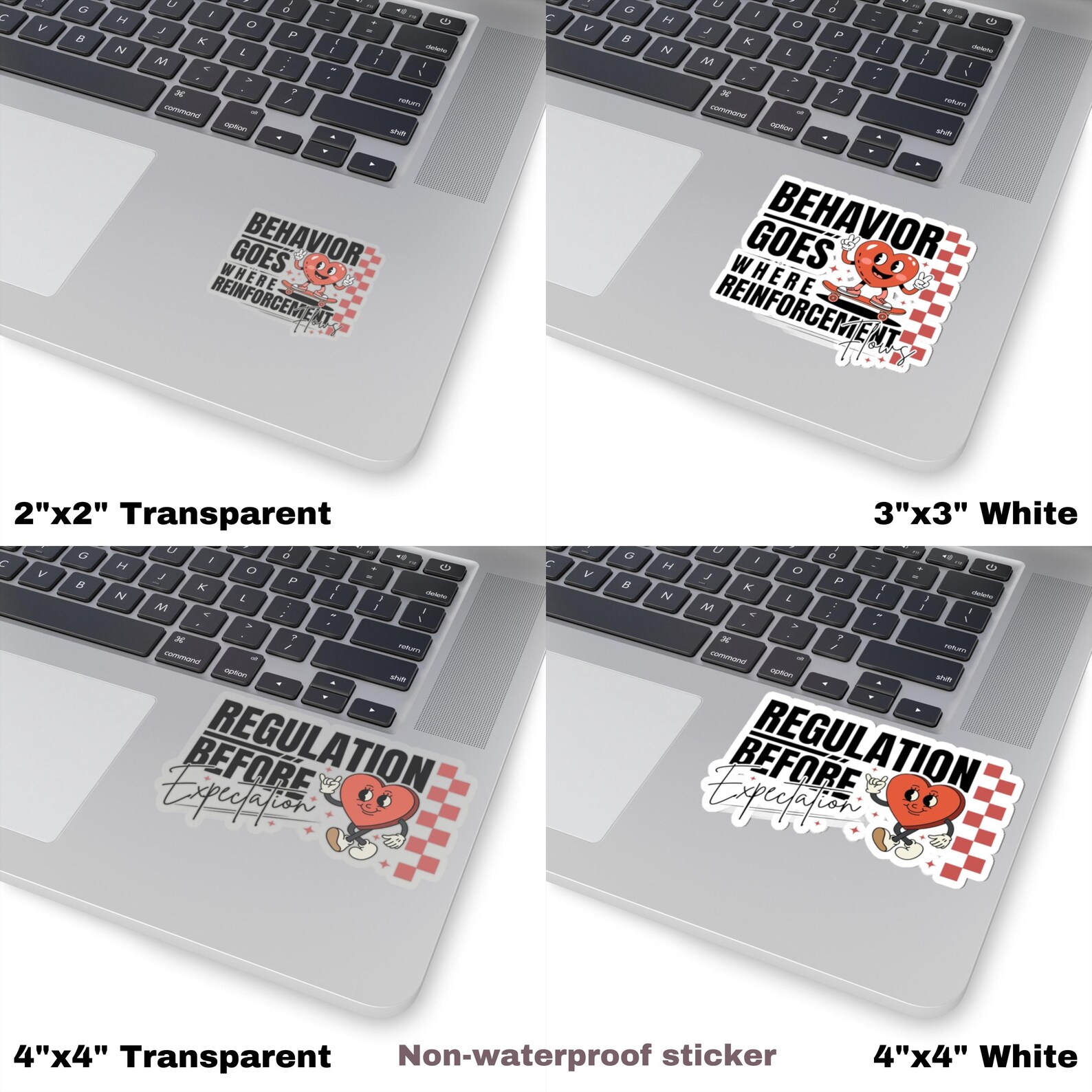 Valentine Heart Behavior Goes Where Reinforcement Flows Sticker: ABA ...