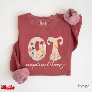 Occupational Therapy Comfort Colors® Wildflowers Floral Sweatshirt ...