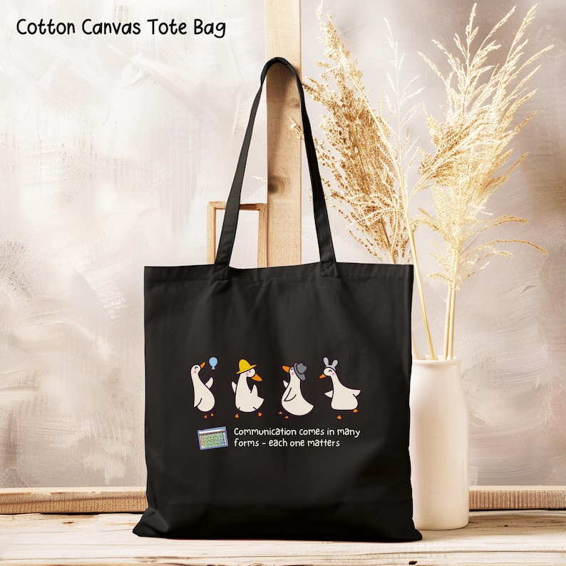 Silly Goose AAC Communication Advocacy Tote Bag: Speech & Behavior ...