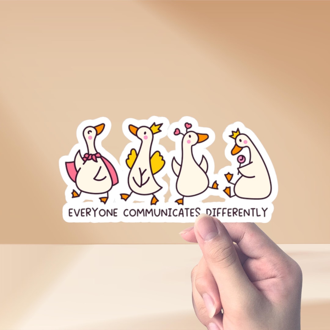 Everyone Communicates Differently Neurodiversity Awareness Sticker: SLP ...