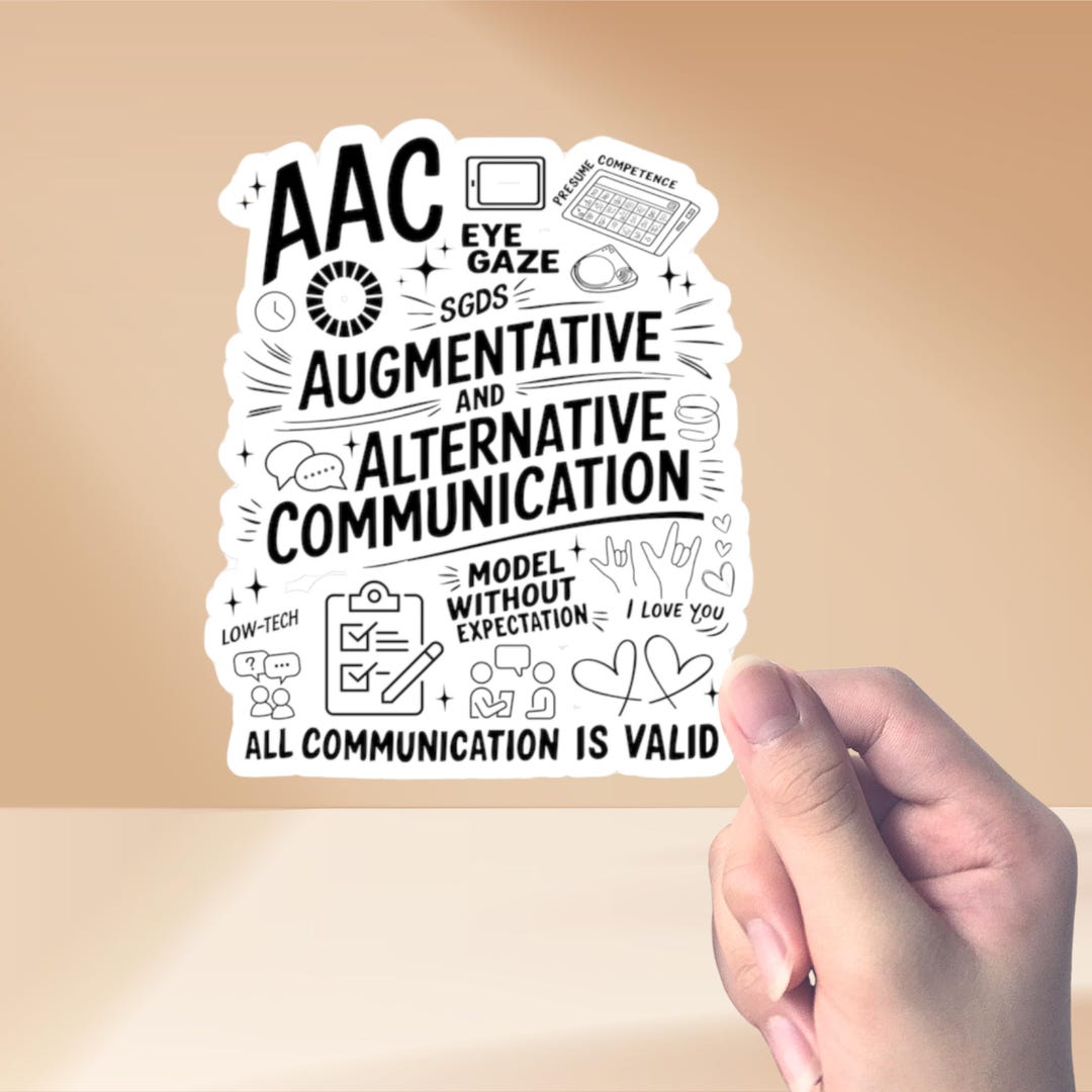 AAC Sticker, Augmentative & Alternative Communication for Speech ...