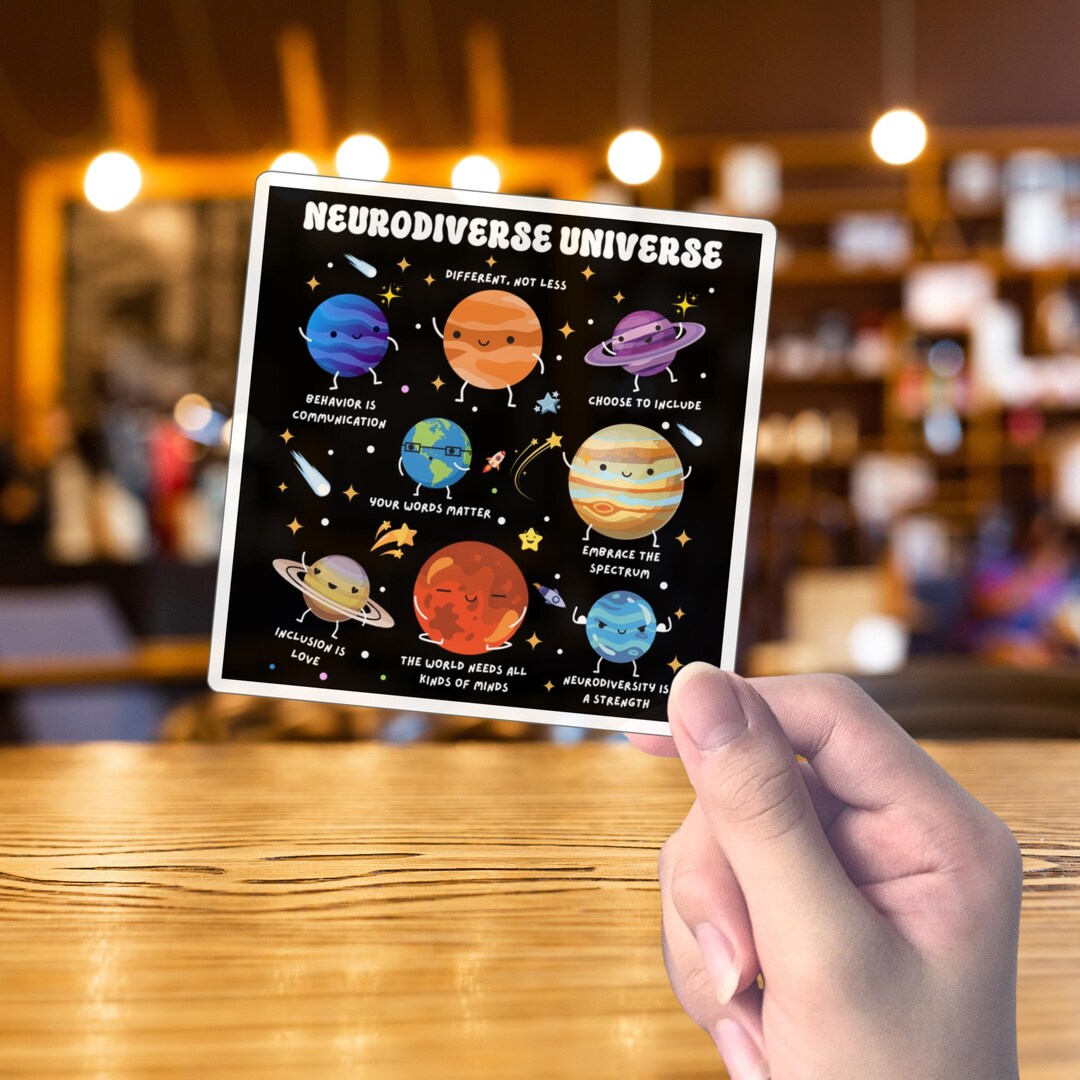 Neurodiverse Universe ADHD Autism Awareness Sticker, Special Education ...