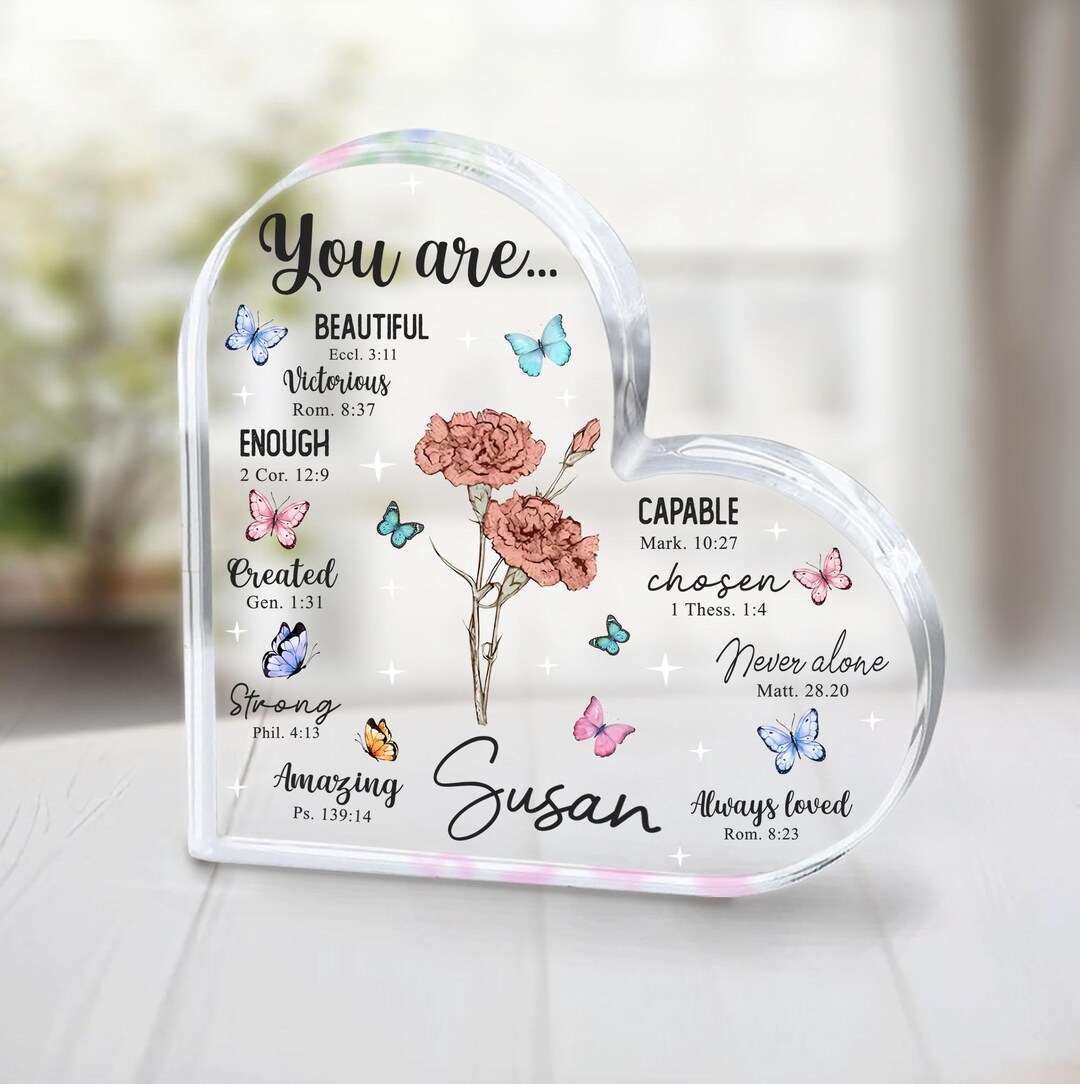 Customizable Bible Verse Sign, Christian Acrylic Plaque, Custom Bible ...
