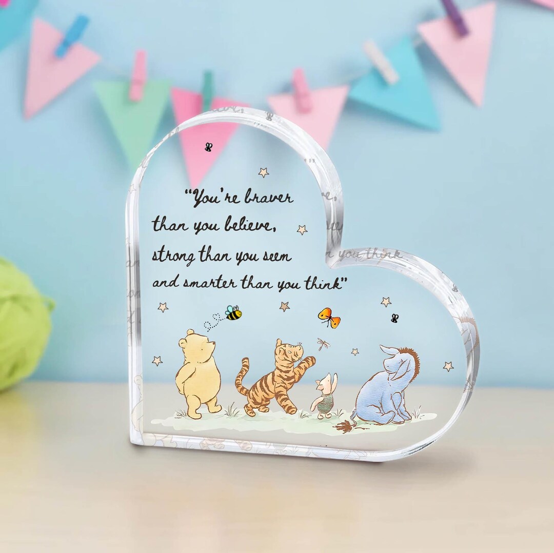 Winne the Pooh Quote, Kids Nursery Decor, You Are Braver Than You ...