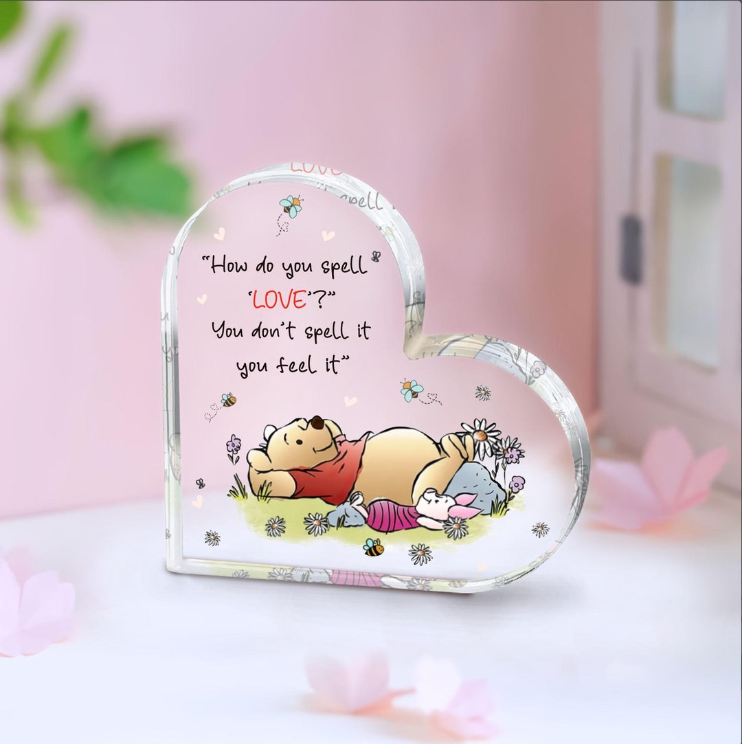 Classic Pooh and Piglet - How Do You Spell Love? Winnie the Pooh Quote ...