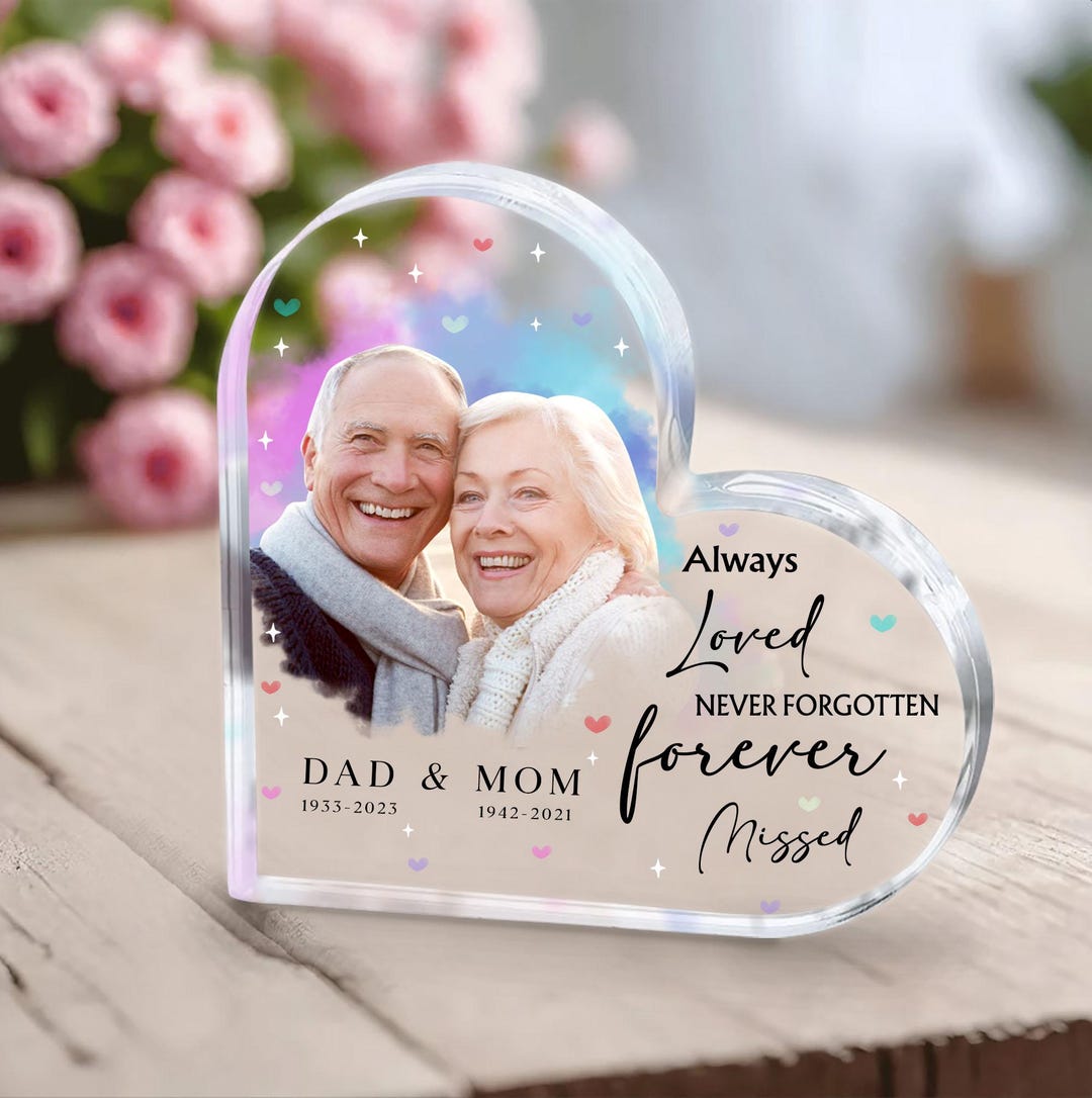 Parents Memorial Plaque | Personalized Parents Sympathy Gift | Mom ...