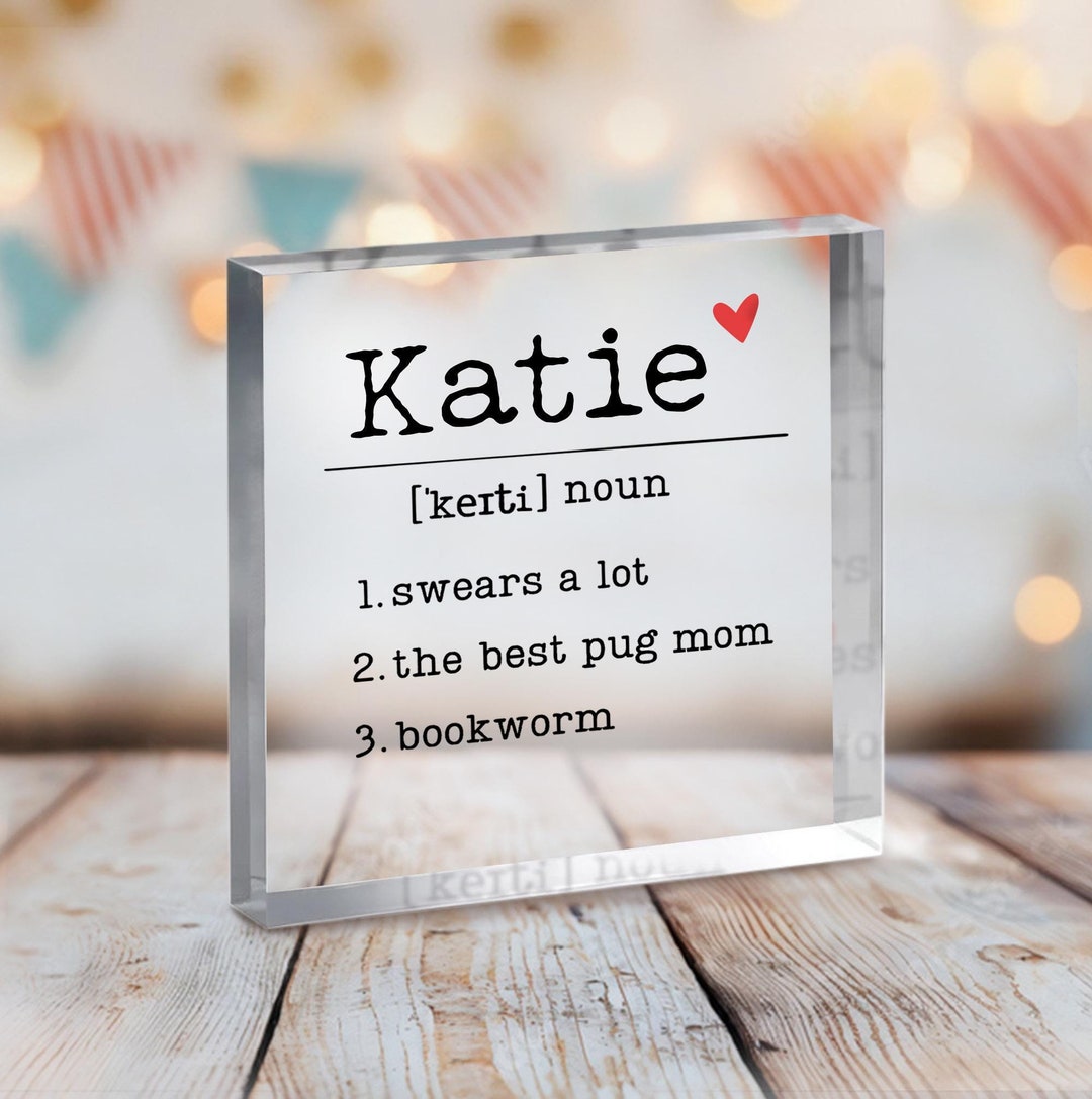 Personalized Name Definition Acrylic Plaque, Funny Custom Name ...
